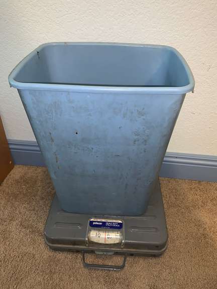 Trash Can and Heavy Duty Scale - Wolfe Auction & Realty, LLC