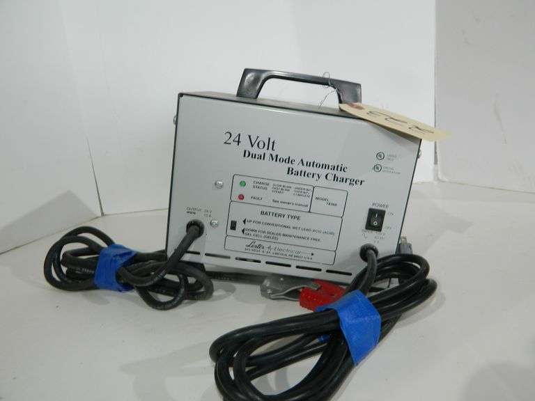 24 Volt Dual Mode Battery Charger - Wolfe Auction & Realty, LLC