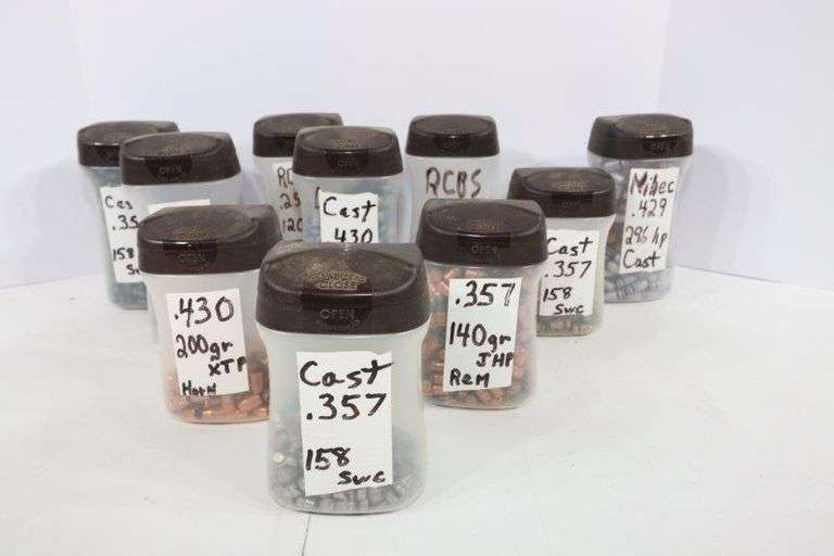 10-Plastic Containers of Different Size Bullet Cast-Lead - Wolfe ...