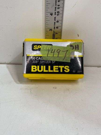 SPEER SPITZER FLAT BASE SOFT POINT BULLETS 30 CAL (.308) 200GR., FULL ...