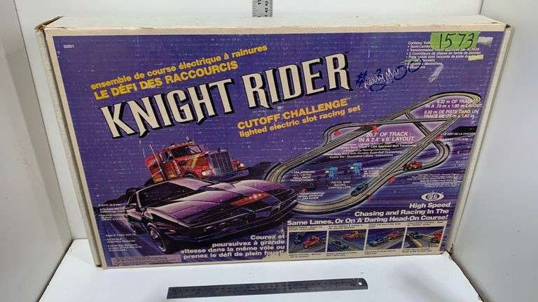 KNIGHT RIDER LIGHTED ELECTRIC SLOT RACING TRACK - Wild Rose Auction ...