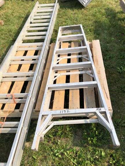 PALLET W/ 2 ALUM LADDERS, 1- 6', 1 - 28' EXTENSION LADDER - Wild Rose ...