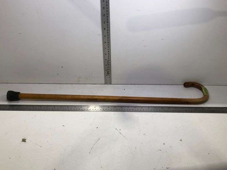 ANTIQUE/VINTAGE WOODEN CANE, APPROX 31" LONG - Wild Rose Auction Services