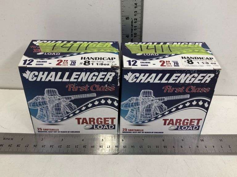 CHALLENGER, TARGET LOAD, 12 GAUGE 1-1/2 OZ, 2-3/4". Approx. 50 shells ...