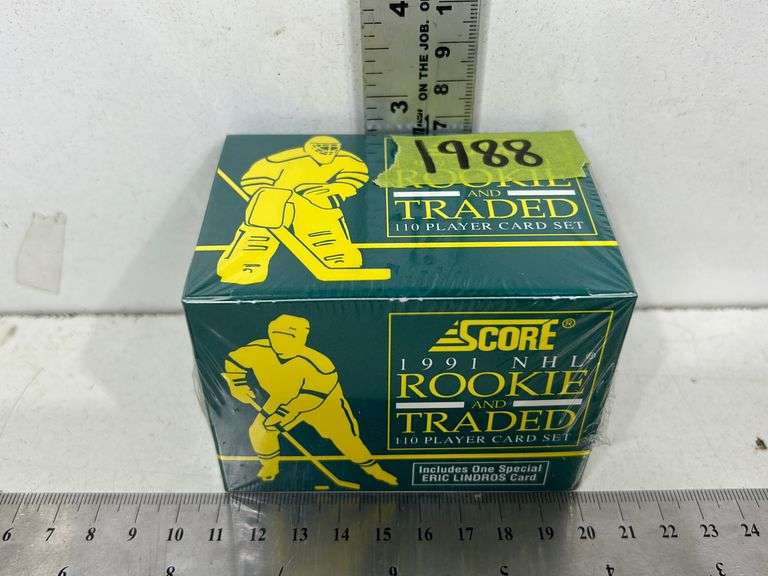 NHL SCORE 1991 ROOKIE & TRADED TRADING CARDS BOX, 110 CARD COMPLETE SET - Wild Rose Auction Services