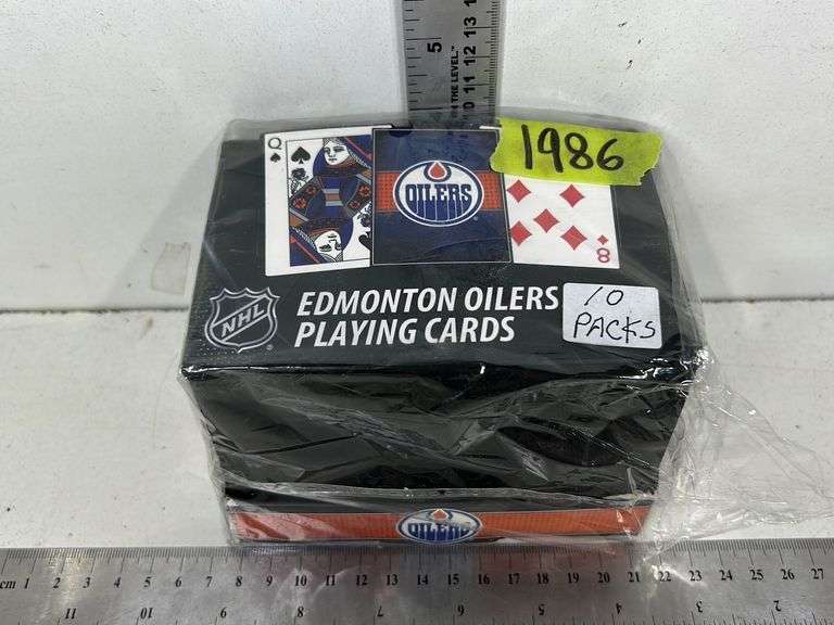 NHL EDMONTON OILERS PLAYING CARDS, 10 PACKS - Wild Rose Auction Services