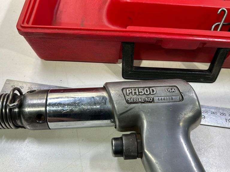 SNAP-ON AIR HAMMER CHISEL SET, SN 44458, MOD# PH50D, W/ 4 CHISELS ...