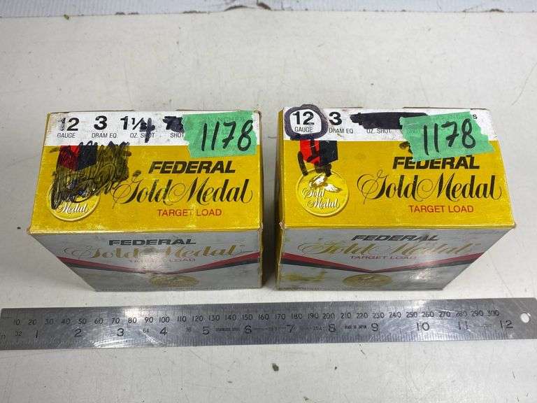 2 - Federal Gold Metal Target Load 12 GA 2 3/4" Shells ~ 50 Rounds ...