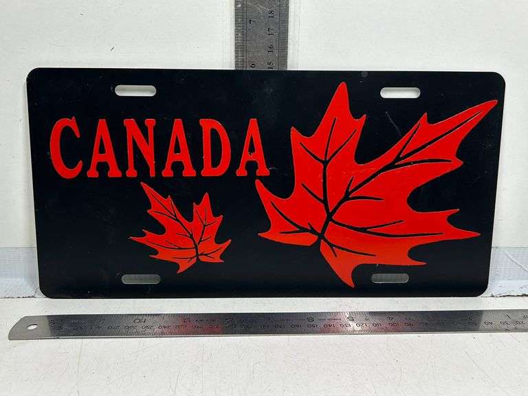 Canada Vanity Plate ~ 12" x 6". 2 video surveillance warning signs ...