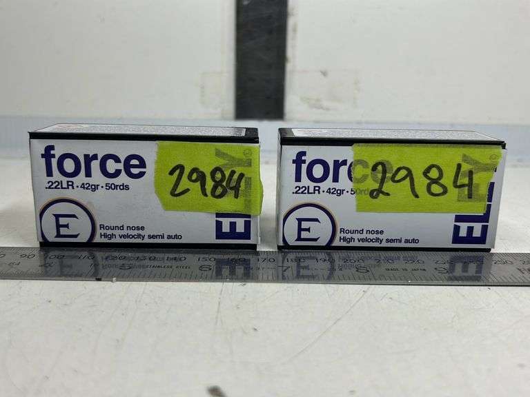 Eley Force .22LR Rifle Cartridges ~ 100 Rounds - Wild Rose Auction Services