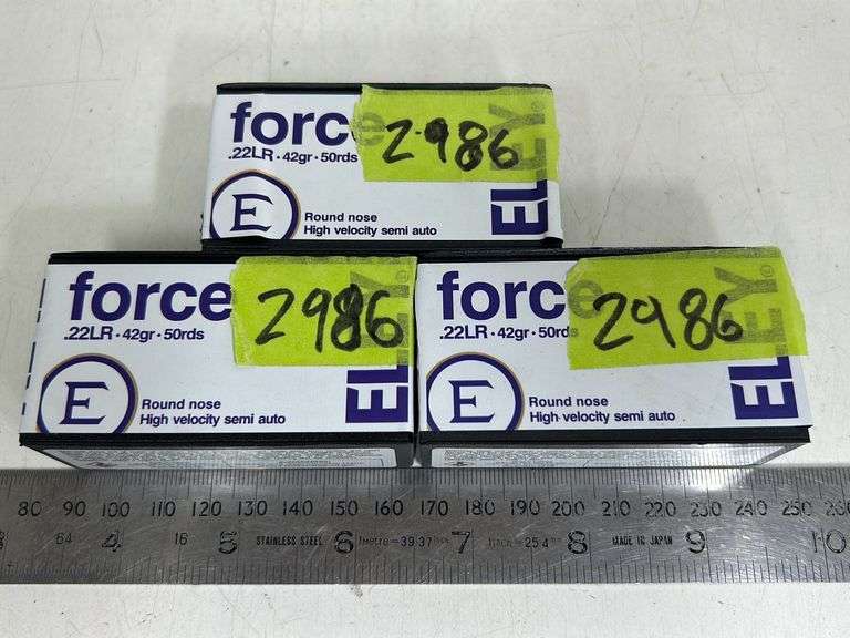 Eley Force .22LR Rifle Cartridges ~ 150 Rounds - Wild Rose Auction Services