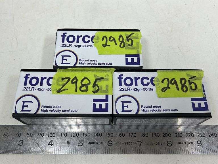 Eley Force .22LR Rifle Cartridges ~ 150 Rounds - Wild Rose Auction Services