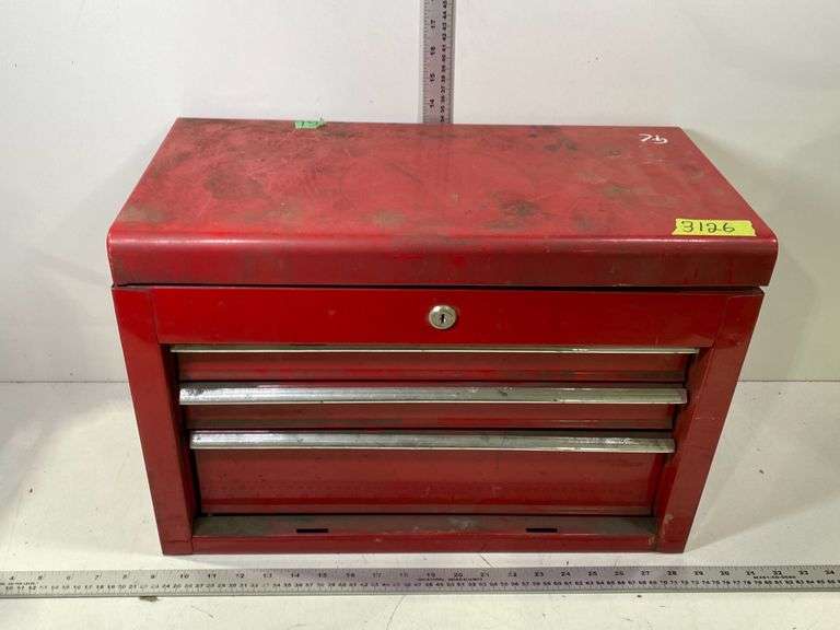 4 Drawer Tool Box w/ Assorted Tools Inside - Wild Rose Auction Services