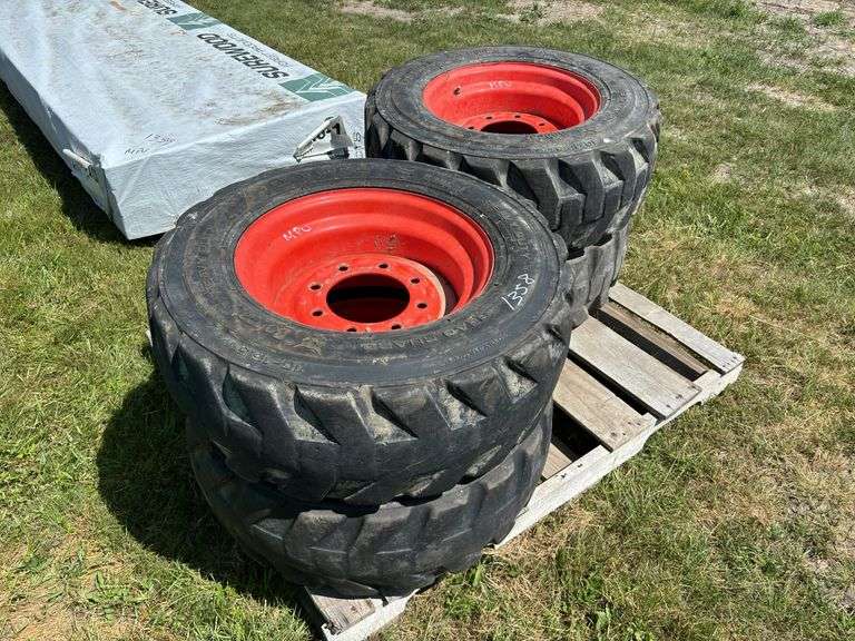 Pallet w/ 4 Skidsteer wheels/Tires Bobcat HD 10-16.5 NHS - Wild Rose ...