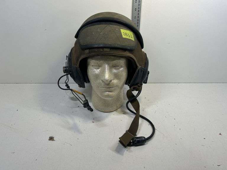 Combat Vehicle Crewman Helmet w/ Comm Made by Dentek Corp. Carbondale ...