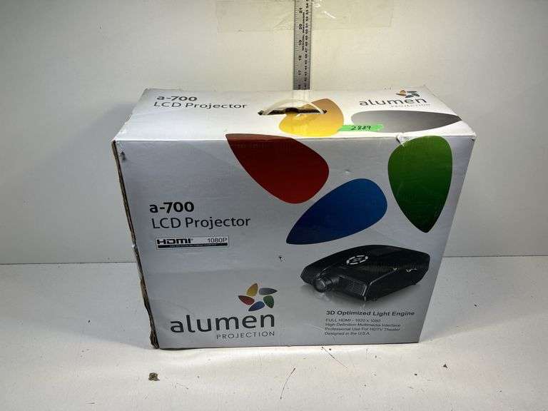 Alumen a-700 LCD Projector HDMI 1080 P - Wild Rose Auction Services