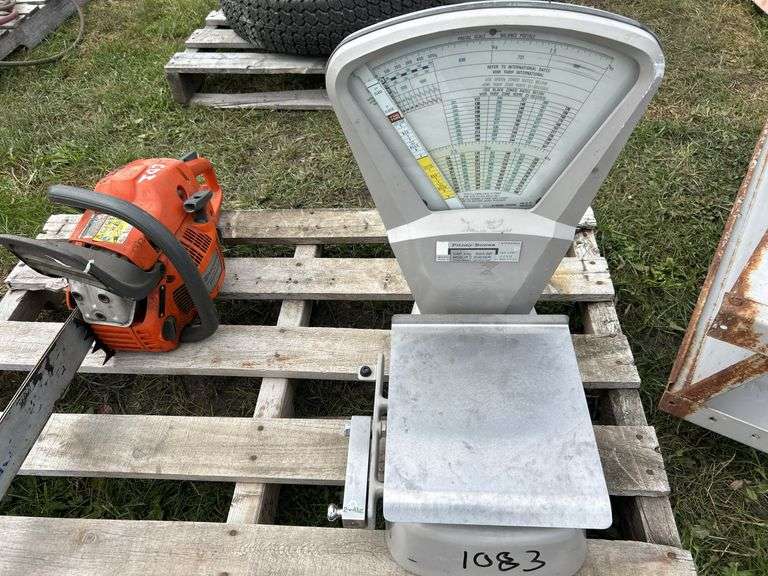Husqvarna Chainsaw, Pitney-bowes Scale - Wild Rose Auction Services