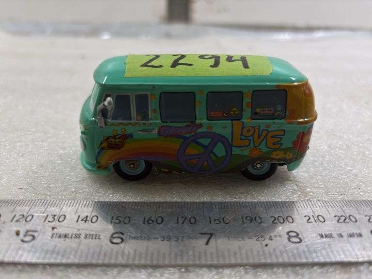 Disney Pixar Volkswagen Cars movie model, approx 3 1/2" x 1 1/2" x 1 1/ ...