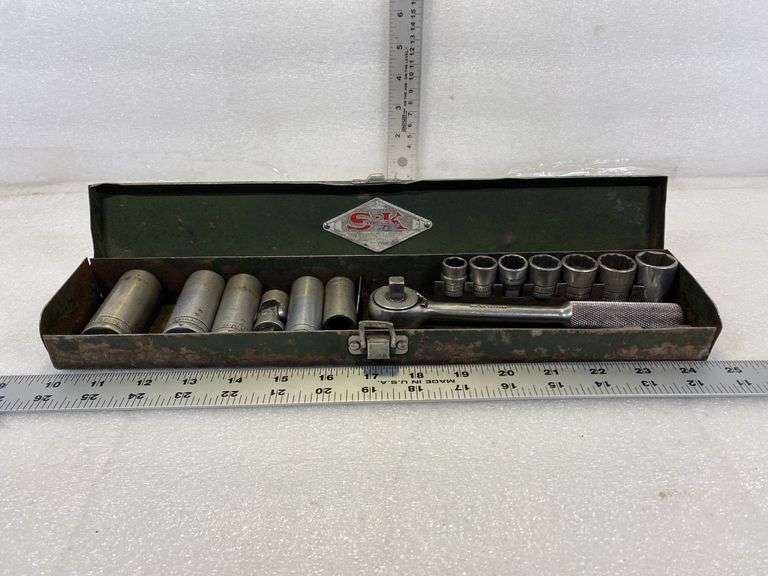 3/8" Socket set w/ case, 16 pce, not complete - Wild Rose Auction Services