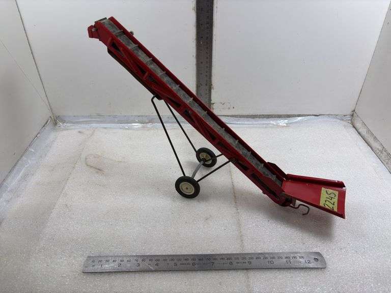 Vintage Metal Grain Conveyor Toy, approx. 16" x 11" x 4" - Wild Rose ...