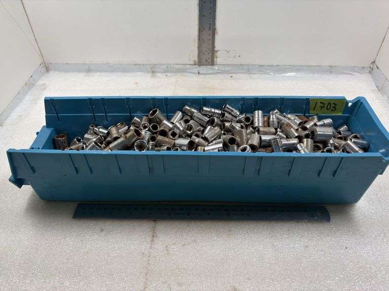 Box of misc 1/4" sockets, standard & metric, box approx 18x5x4" - Wild ...