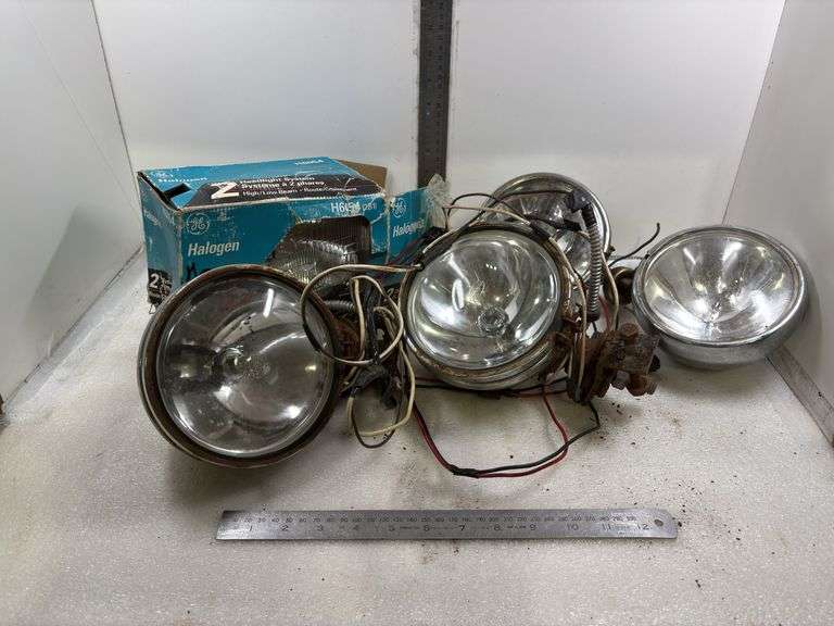 Box of 4 Swivel Automotive Auxiliary Lights, Halogen Hi/Lo Beam ...