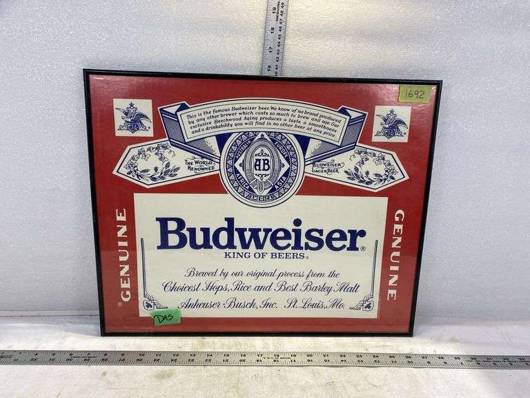 Budweiser Framed Picture Approx. 20'' x 16'', *UnReserved* - Wild Rose ...