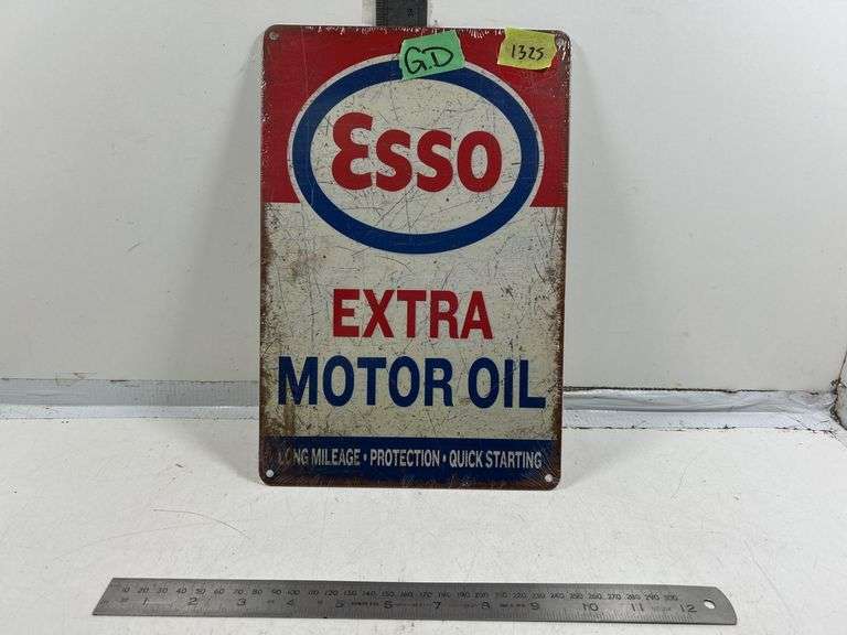 Vintage Esso Sign Approx 12'' x 8'', *UnReserved* - Wild Rose Auction ...