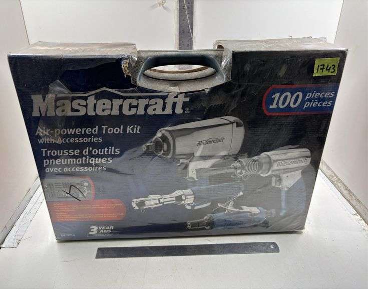 Mastercraft Air Powered Tool Kit 100 pcs in Box Approx. 18'' x 13'' x 4 ...