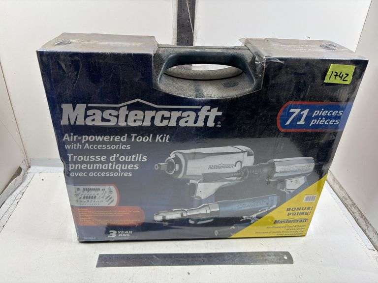Mastercraft Air Powered Tool Kit 71 pcs in Box Approx. 16'' x 13'' x 4 ...
