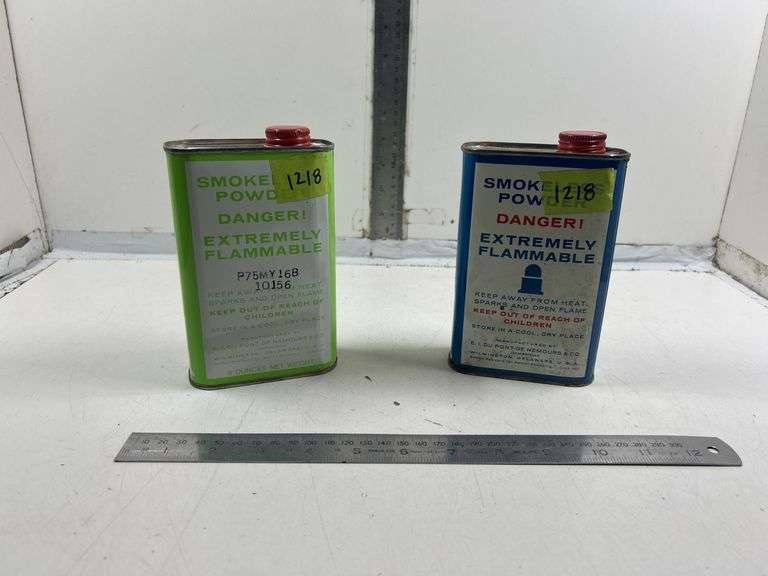 2 - Dupont Rifle Powder Cans IMR-4064 & SR4756 ( Half Cans ...