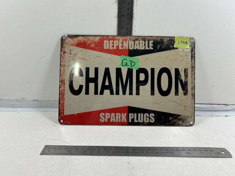 Vintage Champion Sign Approx. 8'' x 12'', *UnReserved* - Wild Rose ...
