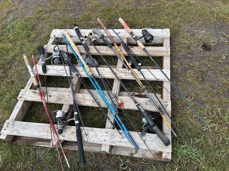 9 - Assorted Fishing Rods *Unreserved* - Wild Rose Auction Services
