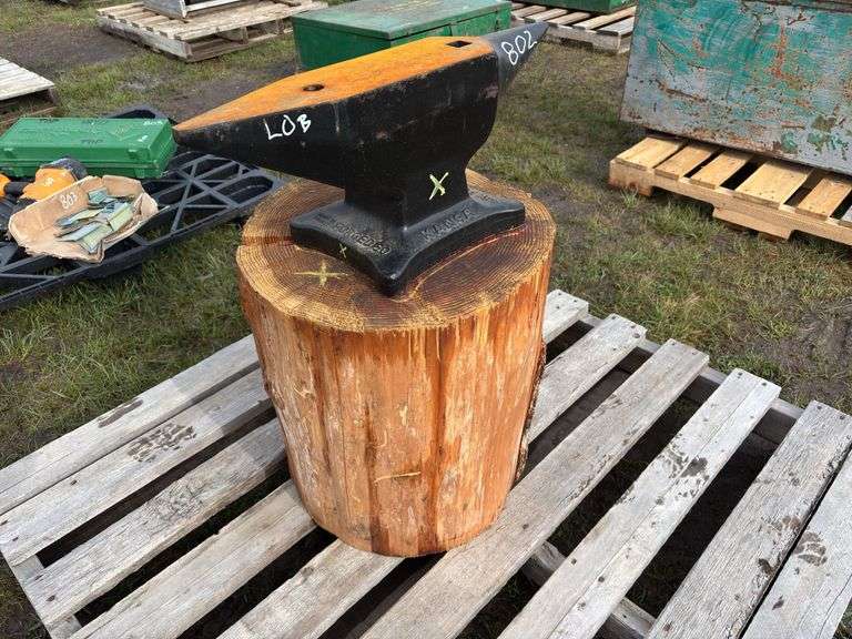 50 lb Anvil on stump, Kanca Made in turkey Forged 50 *Unreserved ...