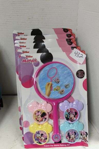 DISNEY JUNIOR MINNIE MOUSE CATCH THE GEMS FISHING SET; INCLUDES NET AND ...