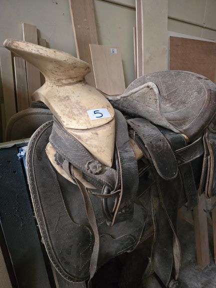 WESTERN STYLE RODEO SADDLE WITH COWBOY BOOTS INCLD. - World Wide ...