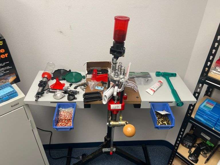 LEE PRO 1000 AUTO DISK POWDER MEASURE AMMO RELOADER COMPLETE SETUP ...