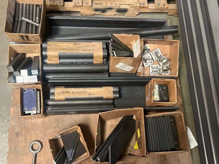 MOSTLY FERROUS METAL HARDWARE PIECES INCLD. CYLINDERS, SQUARE STOCK ...