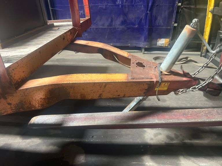 METAL DUAL AXIS TRAILER APROX 17' LENGTH WITH 76"W WOODEN DECK TIRES ...