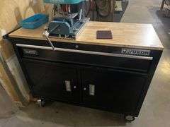 YUKON ROLLING TOOL CHEST WITH BALL BEARING DRAWER SLIDES FULL OF HARDWARE - World Wide Auction Inc