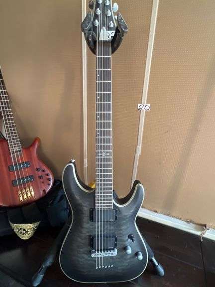 Schecter Diamond Series Electric Guiter with EMG Pickups and Stand ...