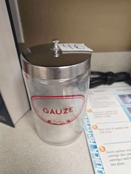 GAUZE GLASS JAR WITH METAL LID - World Wide Auction Inc