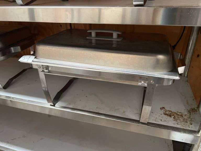 STAINLESS STEEL LARGE CHAFING DISH BUFFETT FOOD STEAM WARMER EACH WITH ...