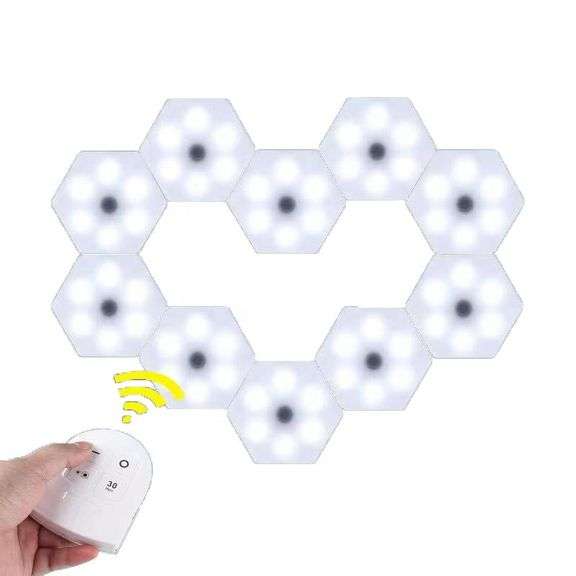 6 PACK HONEYCOMB SMART TOUCH LED WALL LIGHTS - Yorkton Auction Centre