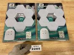 (2) 6 PACK HONEYCOMB SMART TOUCH LED WALL LIGHTS - YAC Auctions