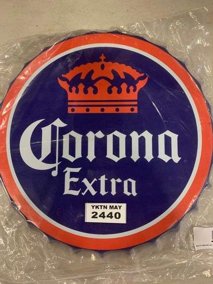 CORONA EXTRA METAL TIN CAP SIGN 40 CM - YAC Auctions