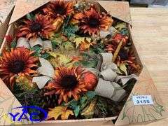 (2) 30-INCH FALL HARVEST DECORATED ARTIFICIAL WREATH WITH ORANGE ...