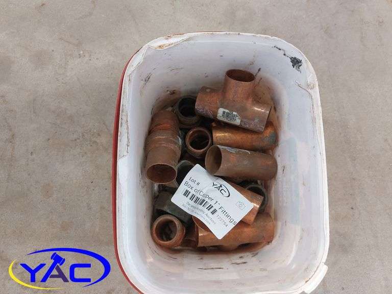 Box of Copper 1" Fittings - YAC Auctions