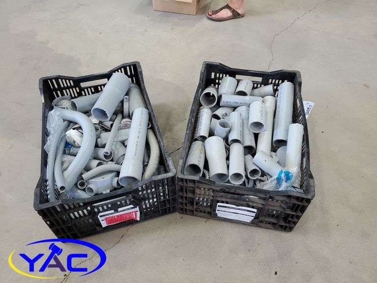 2 - Totes Of PVC Fittings - YAC Auctions