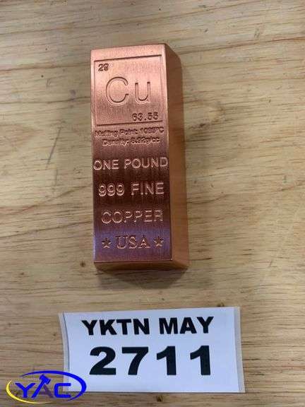 ONE POUND 99 FINE COPPER - YAC Auctions